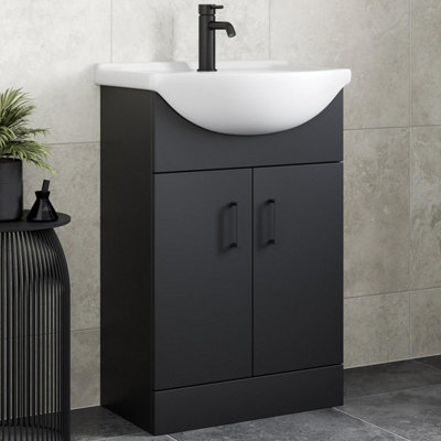 Aveli 560mm Freestanding Vanity Unit & Basin Bathroom Sink Furniture ...