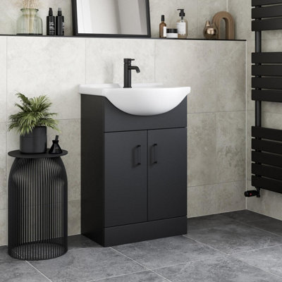 Aveli 560mm Freestanding Vanity Unit & Basin Bathroom Sink Furniture ...