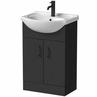 Aveli 560mm Freestanding Vanity Unit & Basin Bathroom Sink Furniture ...