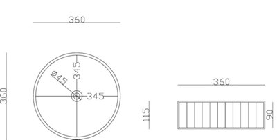 Aveli 600mm Bathroom Countertop Vanity Unit Round Fluted Basin ...