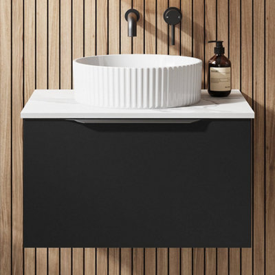 Aveli 600mm Countertop Bathroom Vanity Unit Basin Wall Hung Furniture ...