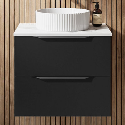 Aveli 600mm Countertop Bathroom Vanity Unit Basin Wall Hung Furniture ...