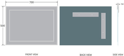 Aveli Bathroom Mirror Rectangular Modern Frameless Bevelled Wall ...