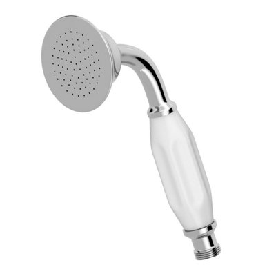 Aveli Bathroom Round Shower Handset Head Chrome Ceramic Traditional 70mm