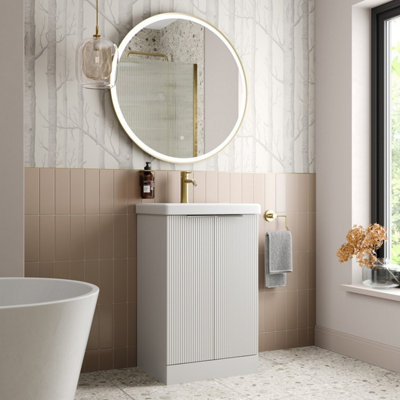 Aveli Bathroom Vanity Unit Basin Sink Free Standing 500mm Door Cabinet ...
