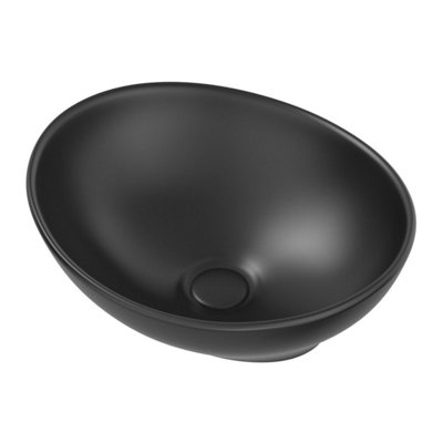 Aveli Ceramic Bathroom Vanity Wash Basin Sink Countertop Oval Modern ...