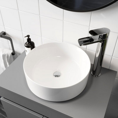 Aveli Ceramic Bathroom Vanity Wash Basin Sink Countertop Single Lever ...