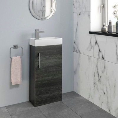 Aveli Cloakroom Freestanding Vanity Unit Modern Bathroom Compact Basin ...