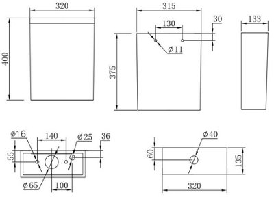 Aveli Close Coupled Rimless Toilet Pan Cistern Premium Soft Close Seat ...