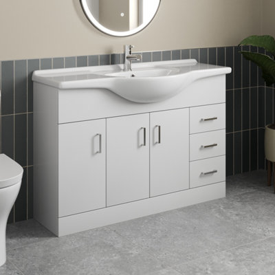 Aveli Freestanding Vanity Unit Basin Sink Bathroom Storage Cabinet ...