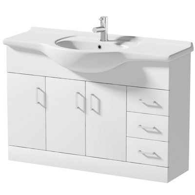 Aveli Freestanding Vanity Unit Basin Sink Bathroom Storage Cabinet ...