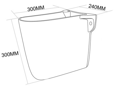 Aveli Modern Bathroom Basin Sink Semi Pedestal Wall Mounted Single Tap ...