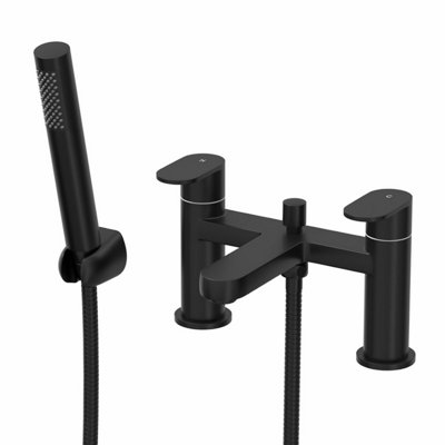 Aveli Modern Bathroom Bath Shower Mixer Tap Hose Handset Twin Lever ...