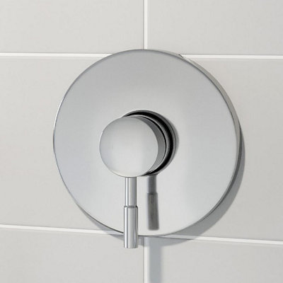 Aveli Modern Shower Mixer Valve Only Brass Round Concealed Chrome ...