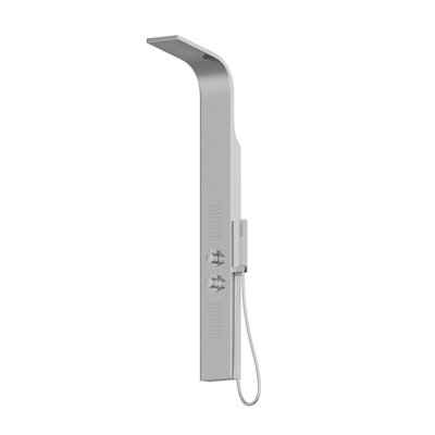 Aveli Thermostatic Shower Panel Column Tower Body Jets Twin Head ...