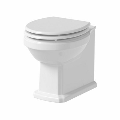Aveli Traditional Back to Wall Toilet Unit Cistern Seat Grey 500mm BTW ...