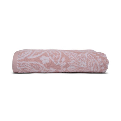 Aveline 100% Cotton Pink Jacquard Towel