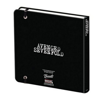 Avenged Sevenfold Death Bat Logo Notebook Black/White (One Size)