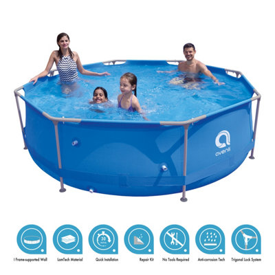 Avenli 10ft Round Steel Family Pool
