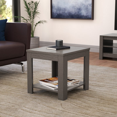 AVF 50cm x 45cm Calibre Side Table - Grey Oak