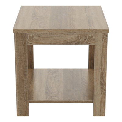 AVF 50cm x 45cm Calibre Side Table - Rustic Sawn Oak