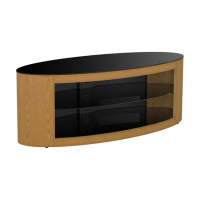 AVF Affinity Buckingham 1.1m Oval TV Stand, for TVs up to 55" - Oak