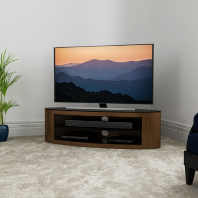 AVF Affinity Buckingham 1.4m Oval TV Stand, for TVs up to 65" - Walnut