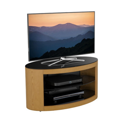 AVF Affinity Buckingham 80cm Oval TV Stand, for TVs up to 40" - Oak