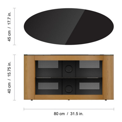 AVF Affinity Buckingham 80cm Oval TV Stand, for TVs up to 40" - Oak