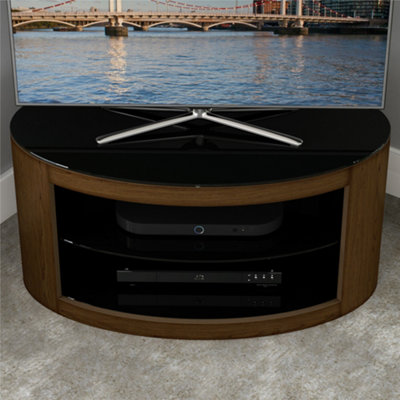 AVF Affinity Buckingham 80cm Oval TV Stand, for TVs up to 40" - Walnut