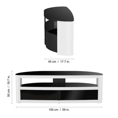 AVF Affinity Burghley Plus 1.5m Curved TV Stand, for TVs up to 70 ...