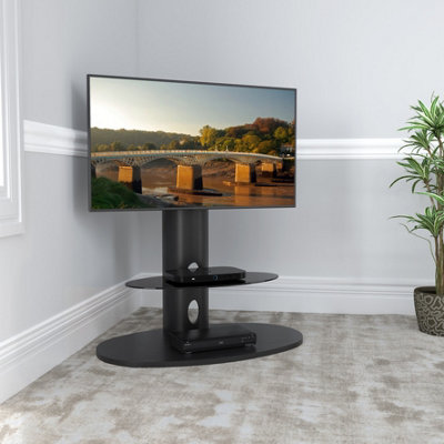 AVF Affinity Chepstow 93cm Oval TV Stand, for TVs 32-65" - Black