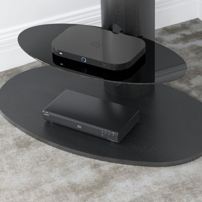 AVF Affinity Chepstow 93cm Oval TV Stand, for TVs 32-65" - Black