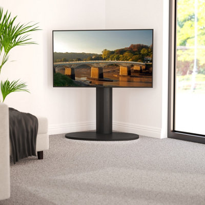AVF Affinity Chepstow One 93cm Oval Pedestal TV Stand, for TVs 32-65 ...