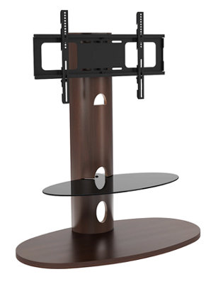 AVF Affinity Chepstow Plus 93cm Oval TV Stand, for TVs 32-65" - Walnut