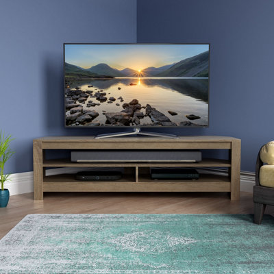 AVF Calibre 1.4m TV Stand, for TVs up to 65" - Rustic Sawn Oak | DIY at B&Q
