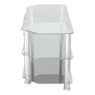 AVF Classic 1m Glass Corner TV Stand with Cable Management for TVs up ...