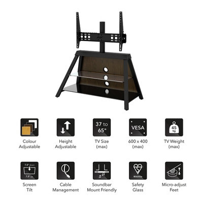 AVF Easel 92.5cm Interchangable TV Stand with Mount, for TVs 37-65"