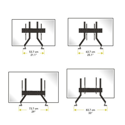AVF Extra Large Replacement TV Base for up to 100" TVs