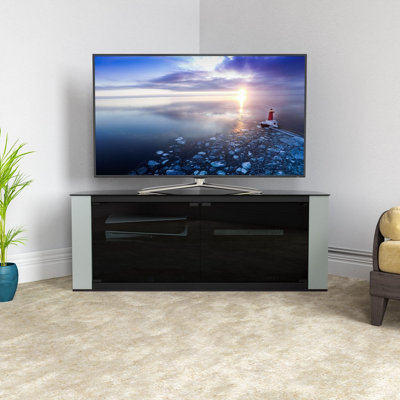 AVF Gallery 1.2m Corner TV Stand, for TVs up to 60" - Pebble Grey