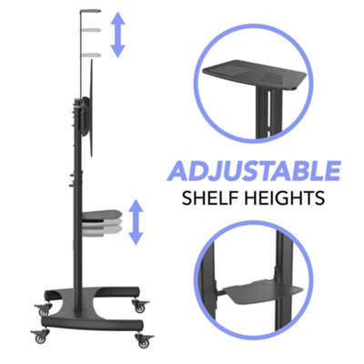 AVF Height Adjustable Mobile TV Cart, for TVs 60-100"