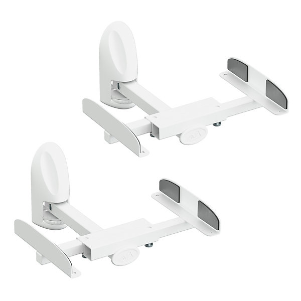 AVF Side Clamping Speaker Wall Mount Pair - White AVF Side Clamping Speaker Wall Mount Pair - White