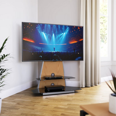 AVF Stack 90cm Interchangable TV Stand with Mount, for TVs 37-90" - Oak ...