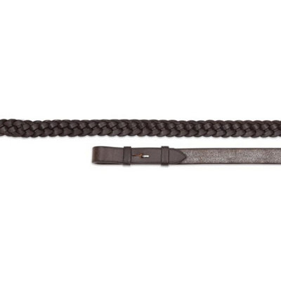 Aviemore Leather Horse Plaited Reins Havana (54in x 0.6in)