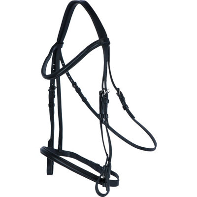Aviemore Raised Cavesson Leather Horse Bridle Black (Cob) | DIY at B&Q