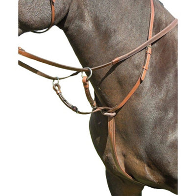 Avignon Leather Horse Running Martingale Oak Brown (X Full) | DIY at B&Q