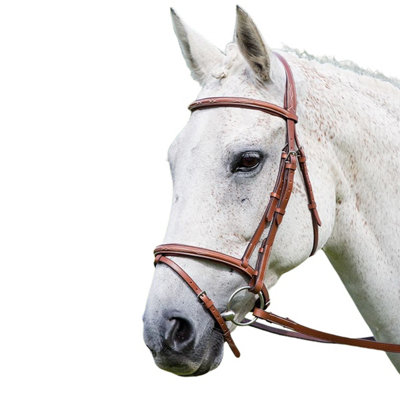 Avignon Padded Leather Horse Bridle Oak Brown (Full)