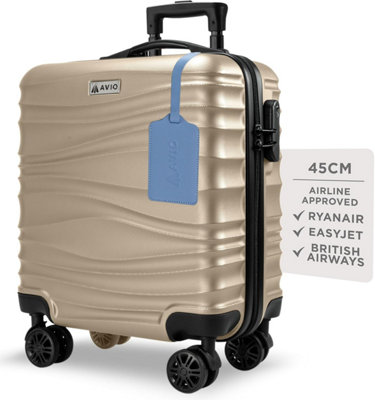 AVIO Golden Sand Wave Underseat Cabin Bag 45x36x20cm Lightweight Hard ...