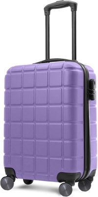AVIO Lilac Atlas 52cm Cabin Suitcase Lightweight Carry On Luggage Hard ...