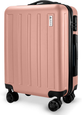 AVIO Rose Gold Jett 55cm Underseat Cabin Bag Hard Case Airline Approved ...
